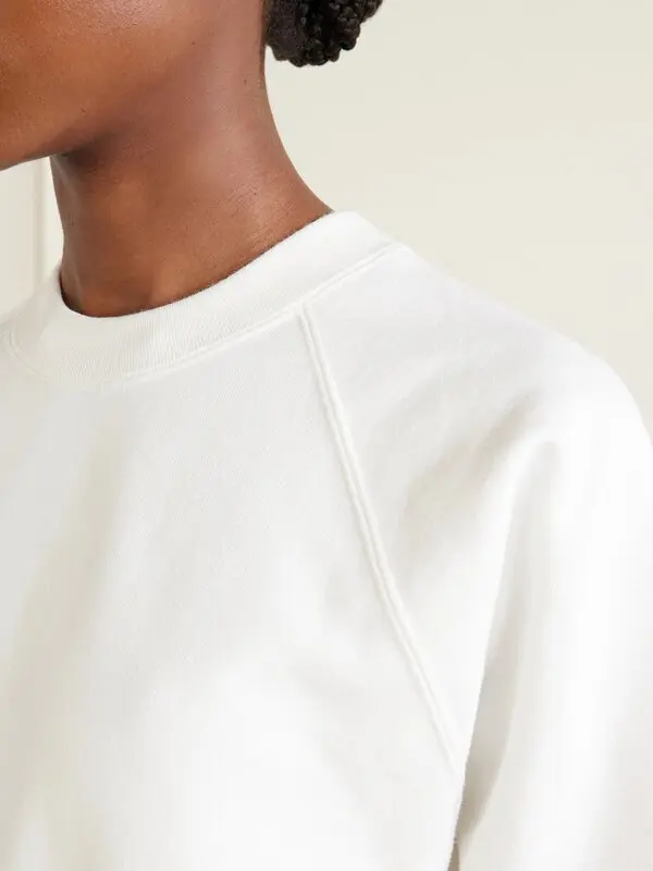 JIL SANDER Cropped Cotton Jersey Sweatshirt
