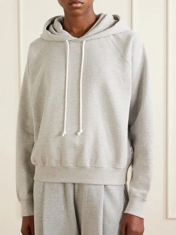 JIL SANDER Cropped Cotton-jersey Hoodie