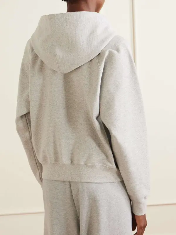 JIL SANDER Cropped Cotton-jersey Hoodie
