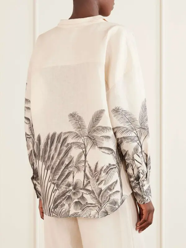 ANDRES OTALORA Cielos Lejanos Printed Linen Shirt