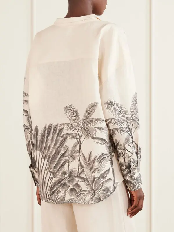 ANDRES OTALORA Cielos Lejanos Printed Linen Shirt
