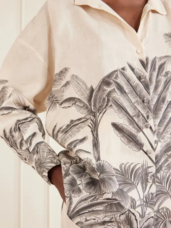 ANDRES OTALORA Cielos Lejanos Printed Linen Shirt