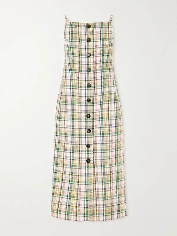 Carolina Herrera Checked Midi Dress - Multi