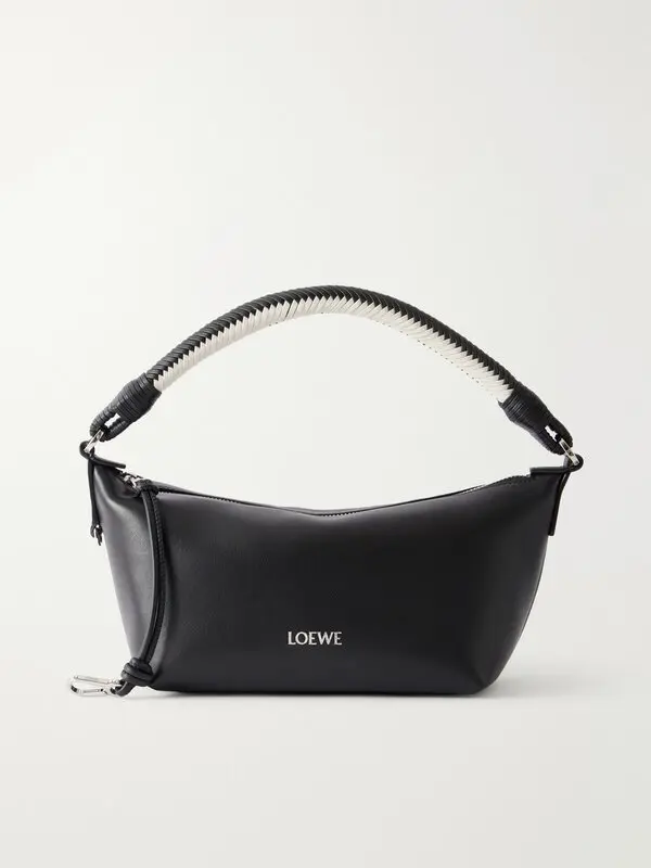 Loewe Cala Leather Shoulder Bag - Black