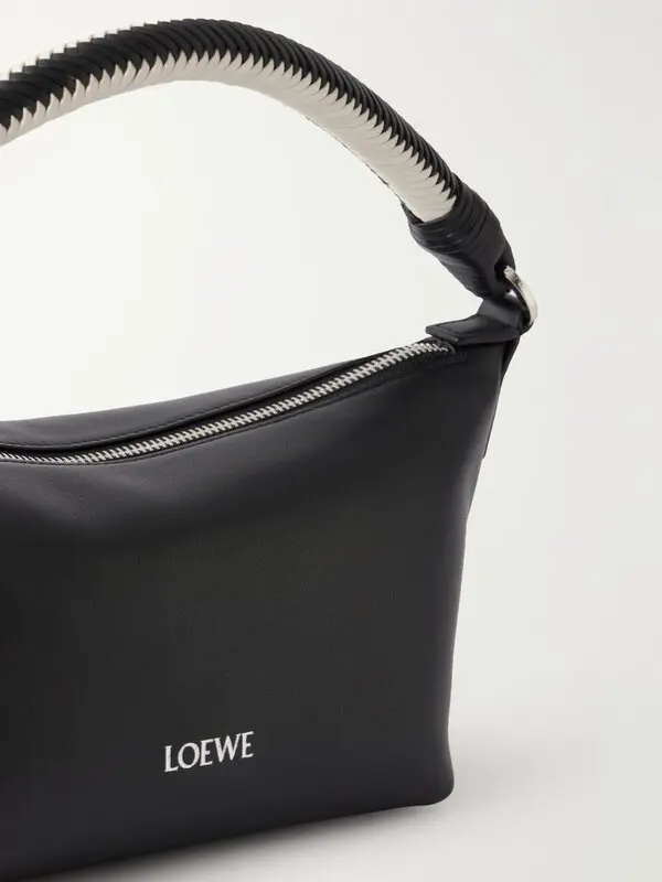 Loewe Cala Leather Shoulder Bag - Black