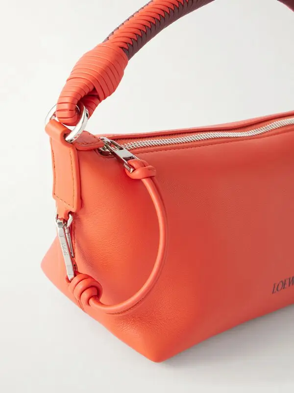 Loewe Cala Leather Shoulder Bag - Orange