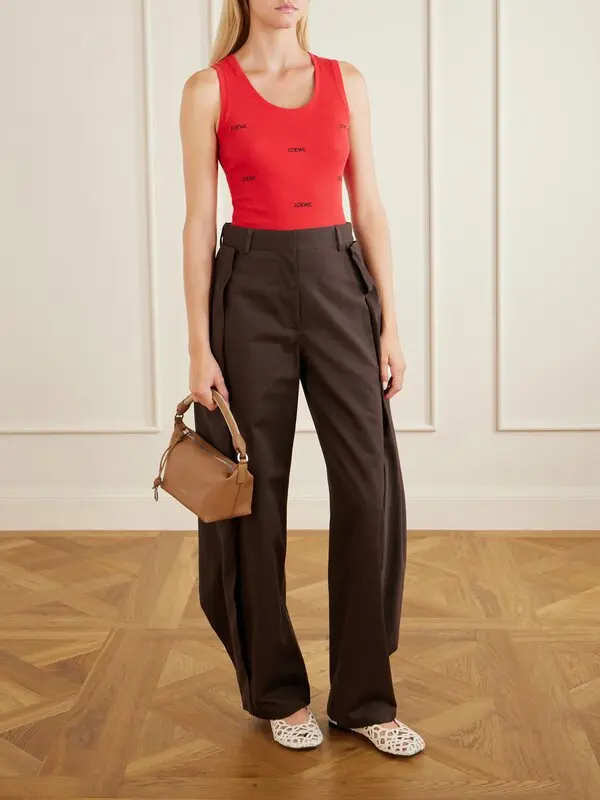 Loewe Cala Leather Shoulder Bag - Brown