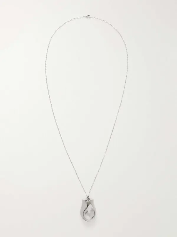 Khaite Keefe Palladium-coated Pendant Necklace