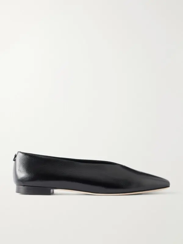 JIMMY CHOO Margot Leather Ballet Flats