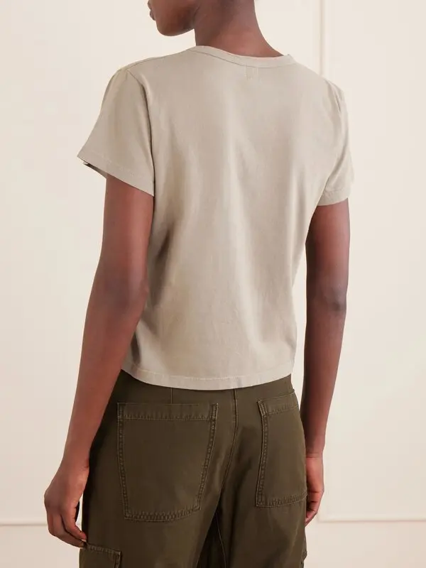 LESET The Margo Cotton-jersey T-shirt - Green