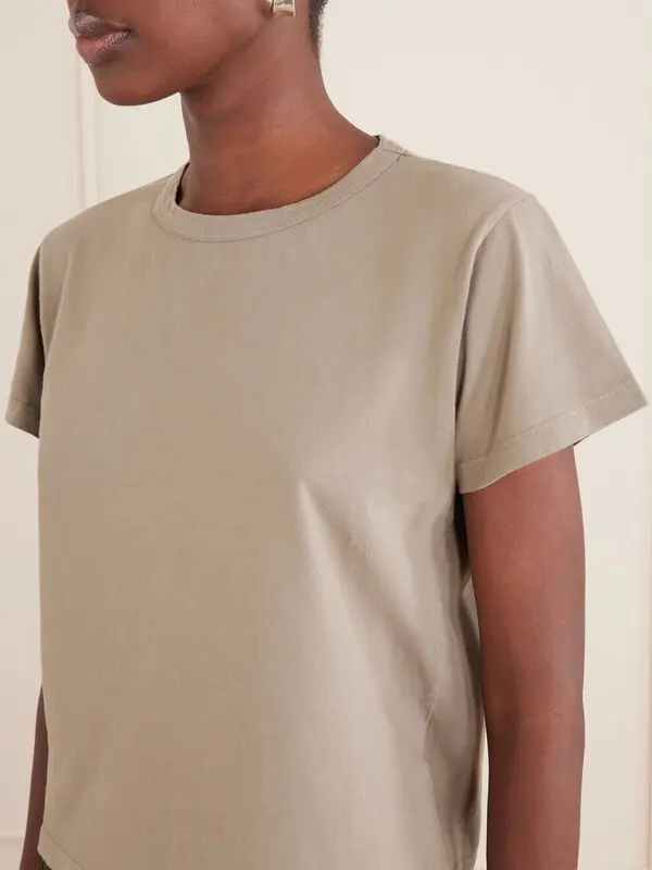 LESET The Margo Cotton-jersey T-shirt - Green