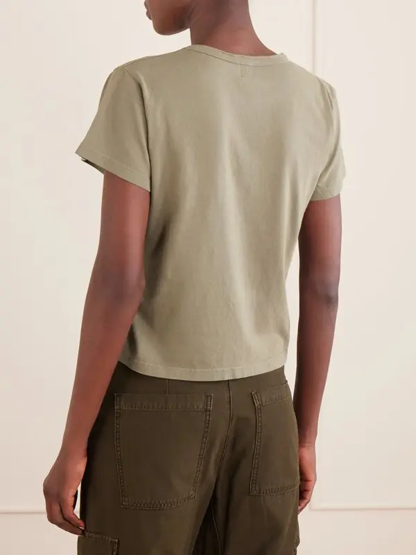 LESET The Margo Cotton-jersey T-shirt - Green