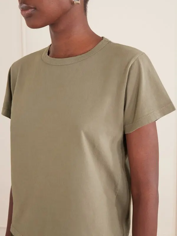 LESET The Margo Cotton-jersey T-shirt - Green