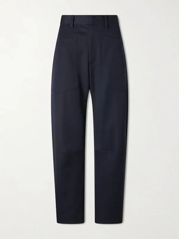 NILI LOTAN Shon" Wool-gabardine Straight-leg Pants - Blue