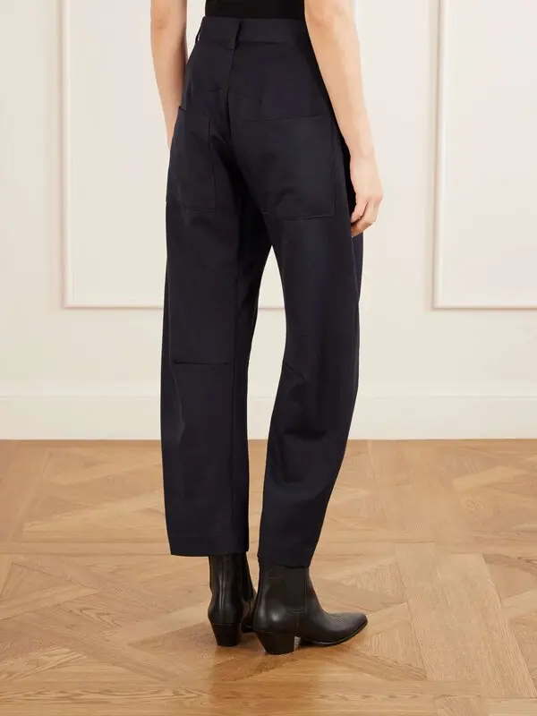 NILI LOTAN Shon Wool-gabardine Straight-leg Pants