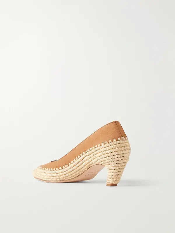 Gabriela Hearst Peggy Crocheted Suede Pumps