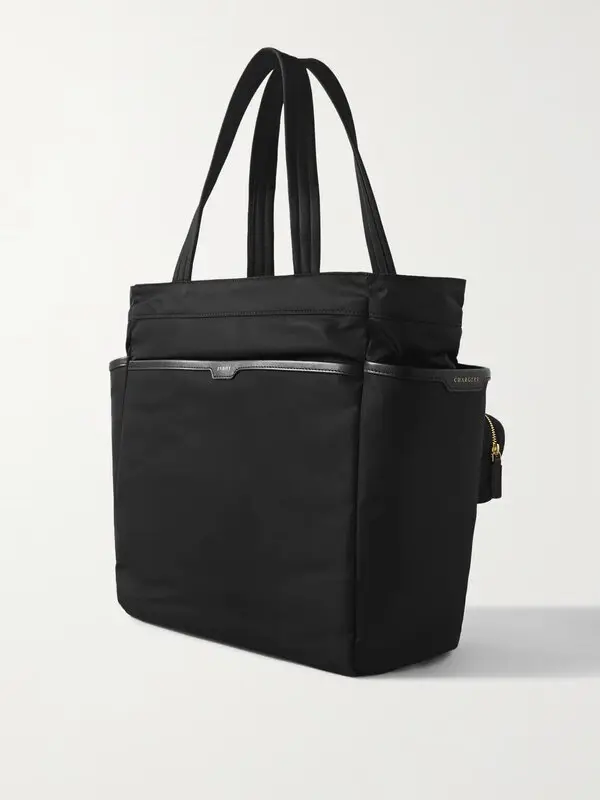 ANYA HINDMARCH Commuter Leather-trimmed Tote