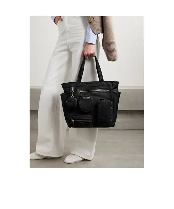 ANYA HINDMARCH Commuter Leather-trimmed Tote