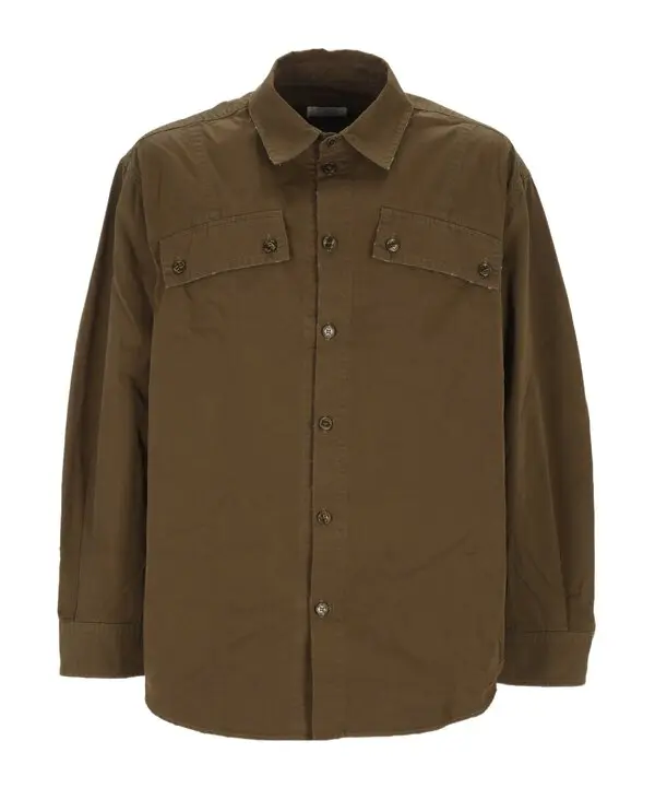 Off-White Logo-print Flap-pocket Shirt