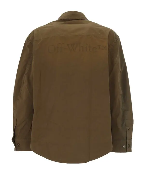 Off-White Logo-print Flap-pocket Shirt