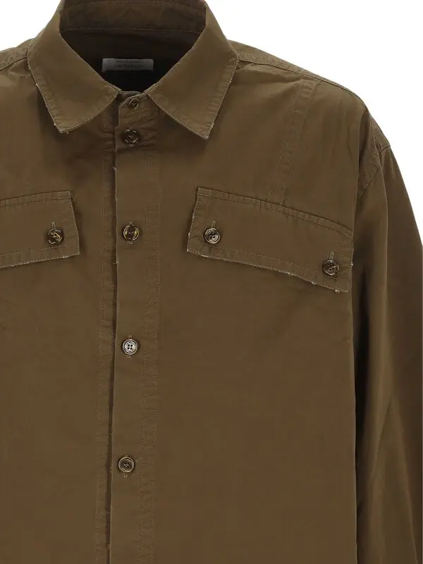 Off-White Logo-print Flap-pocket Shirt