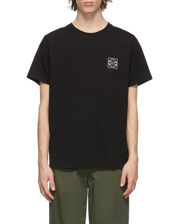 Loewe Logo Embroidered Crewneck T-shirt