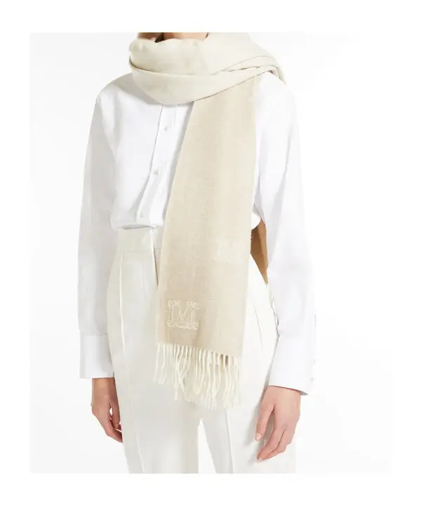 Max Mara Logo Tassel Scarf