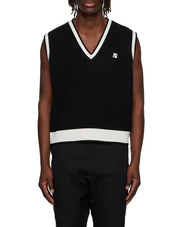 We11Done Logo-patch Wool-blend Vest