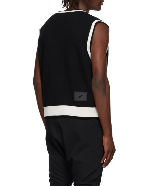 We11Done Logo-patch Wool-blend Vest