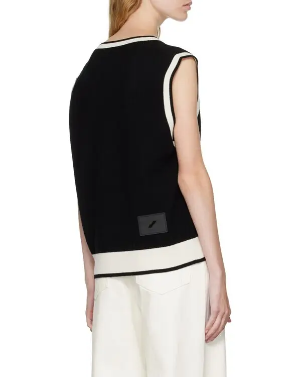 We11Done Logo-patch Wool-blend Vest