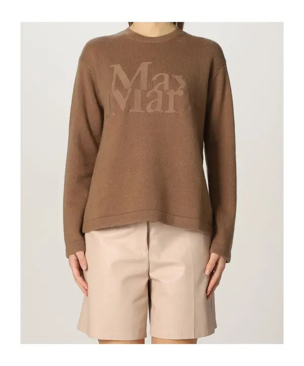 Max Mara Logo Knit Pullover - Brown