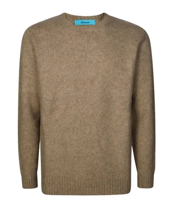 DRUMOHR Brushed Crewneck Knitted Sweater - Brown