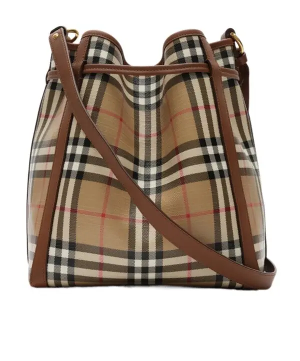 Burberry Checked Small Bucket Bag