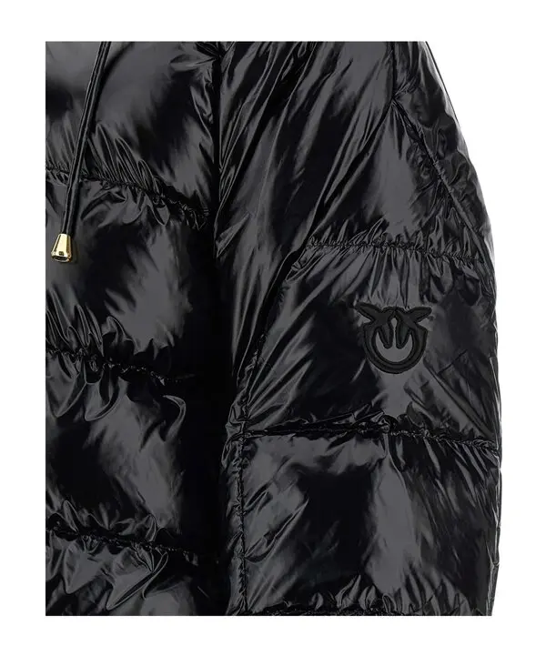 Pinko Zip-up Hooded Quilted Coat