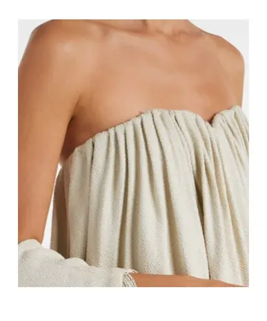 Calvin Klein Vicky Fringed Gathered Gown