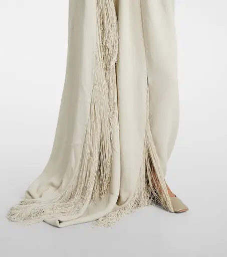 Calvin Klein Vicky Fringed Gathered Gown