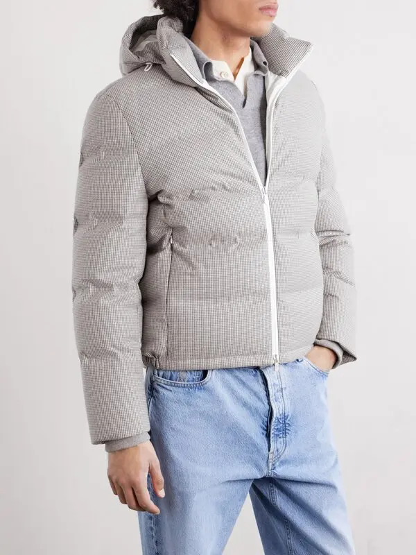 Brunello Cucinelli Quilted Herringbone Down Jacket