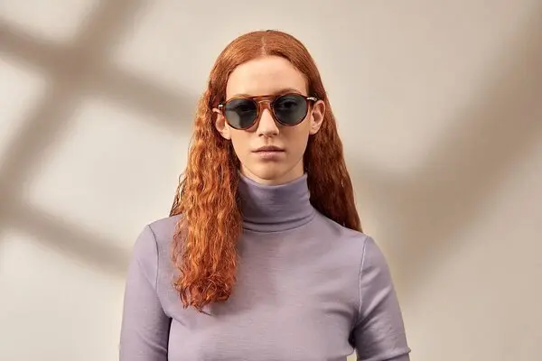 Persol Round Frame Double-bridge Sunglasses