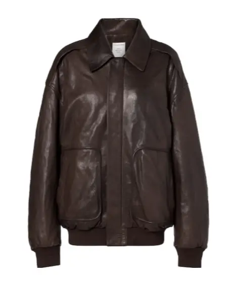 Calvin Klein Johnson Leather Bomber Jacket