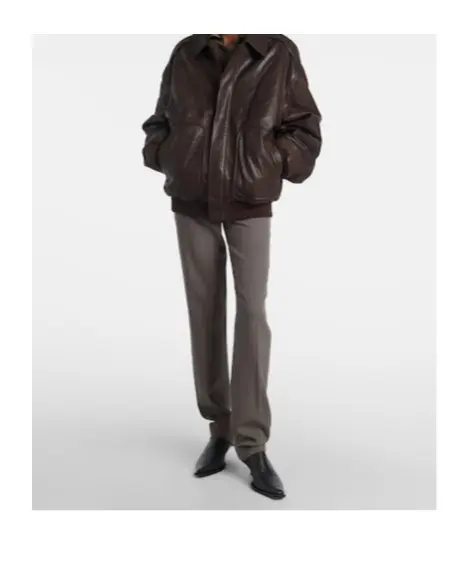 Calvin Klein Johnson Leather Bomber Jacket