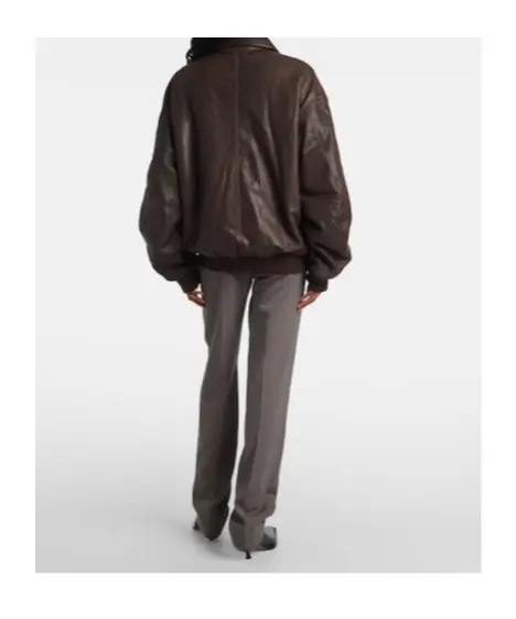 Calvin Klein Johnson Leather Bomber Jacket