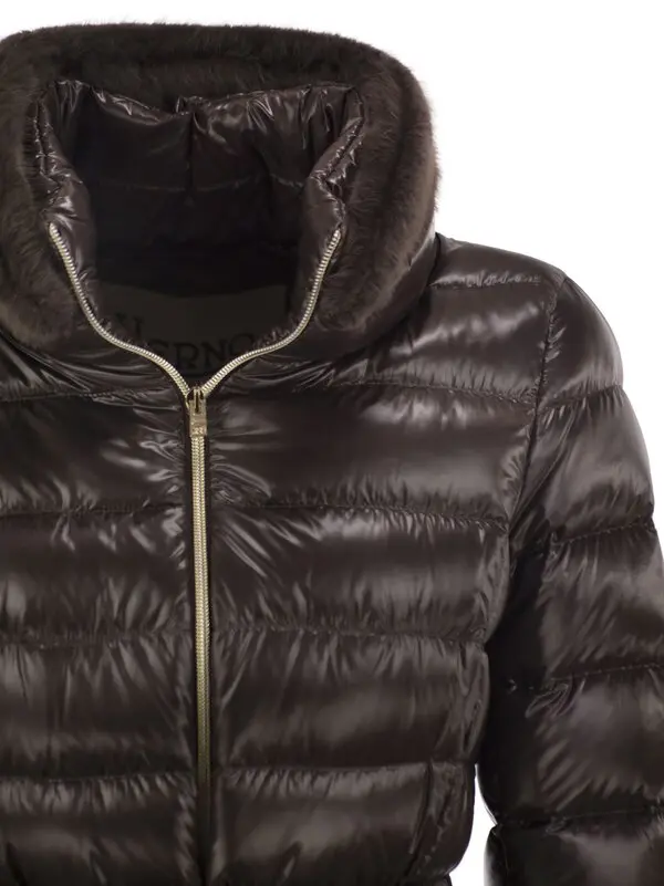 Herno High Neck Belted Puffer Jacket