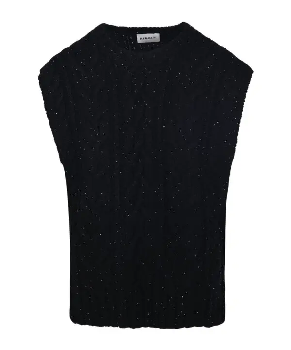 P.a.r.o.s.h Ladybril Sleeveless Knitted Top - Black