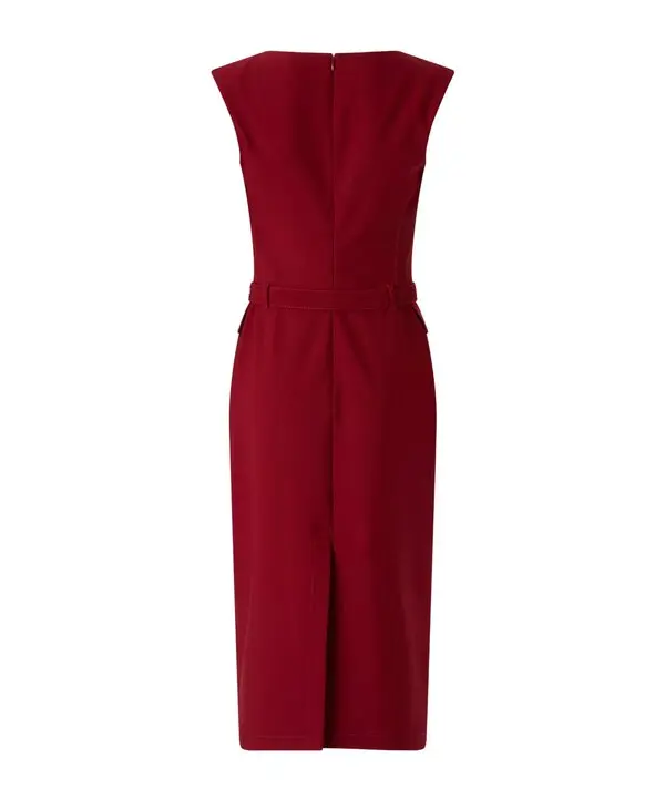 Pinko Sleeveless Belted Dress With Silver-tone Buckle