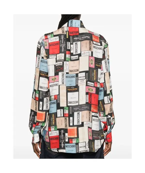 Moschino Logo-print Silk Shirt