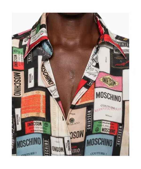 Moschino Logo-print Silk Shirt
