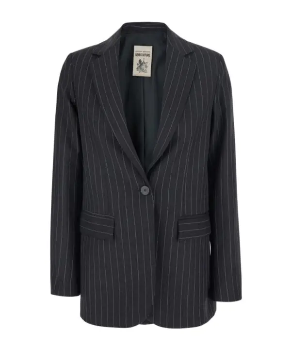 SEMICOUTURE Blended-fabric Blazer - Grey