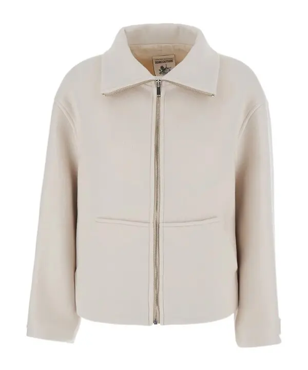 SEMICOUTURE Long-sleeve Casual Jacket With A Collar