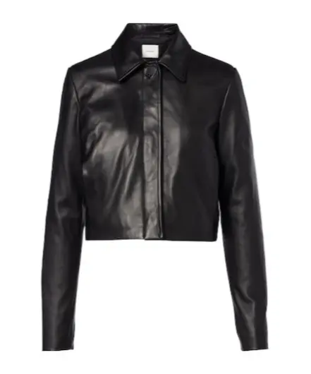 Vince Cropped Leather Jacket