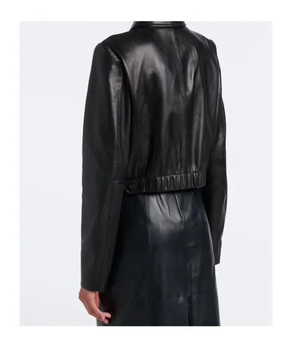 Vince Cropped Leather Jacket